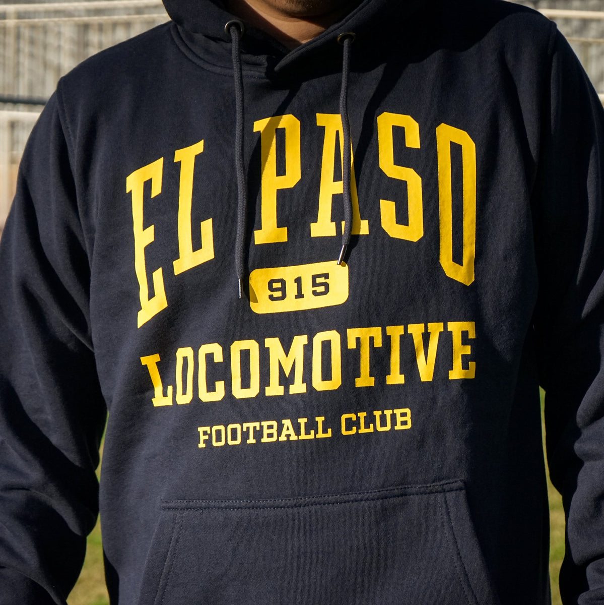 LOCOS FOOTBALL CLUB HOODIE- NAVY – El Paso Locomotive FC Team Shop
